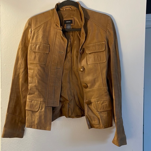 Mexx | Jackets & Coats | Tan Leather Jacket In Perfect Condition | Poshmark